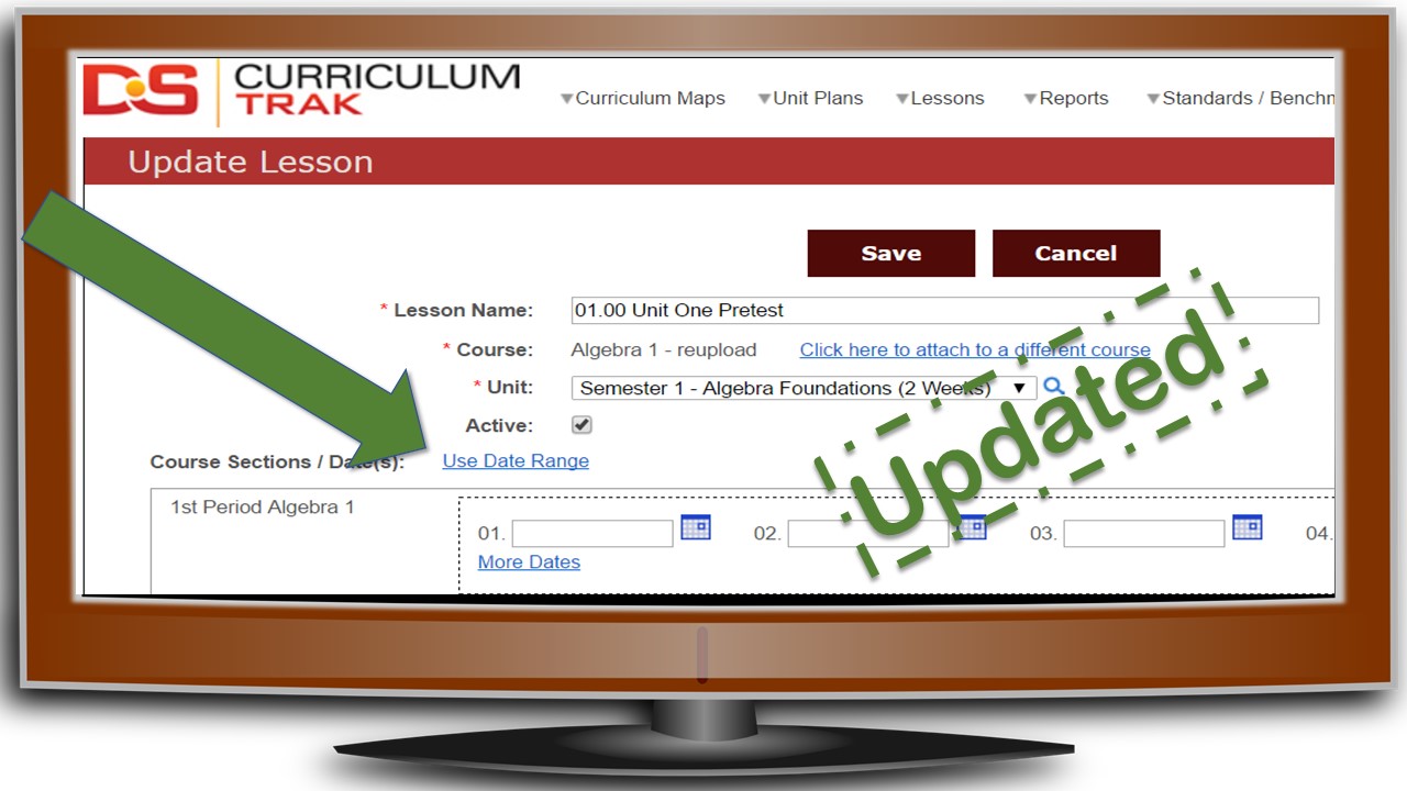 Lesson Planner Enhancements 4 of 8: Attaching Dates to Lessons ...